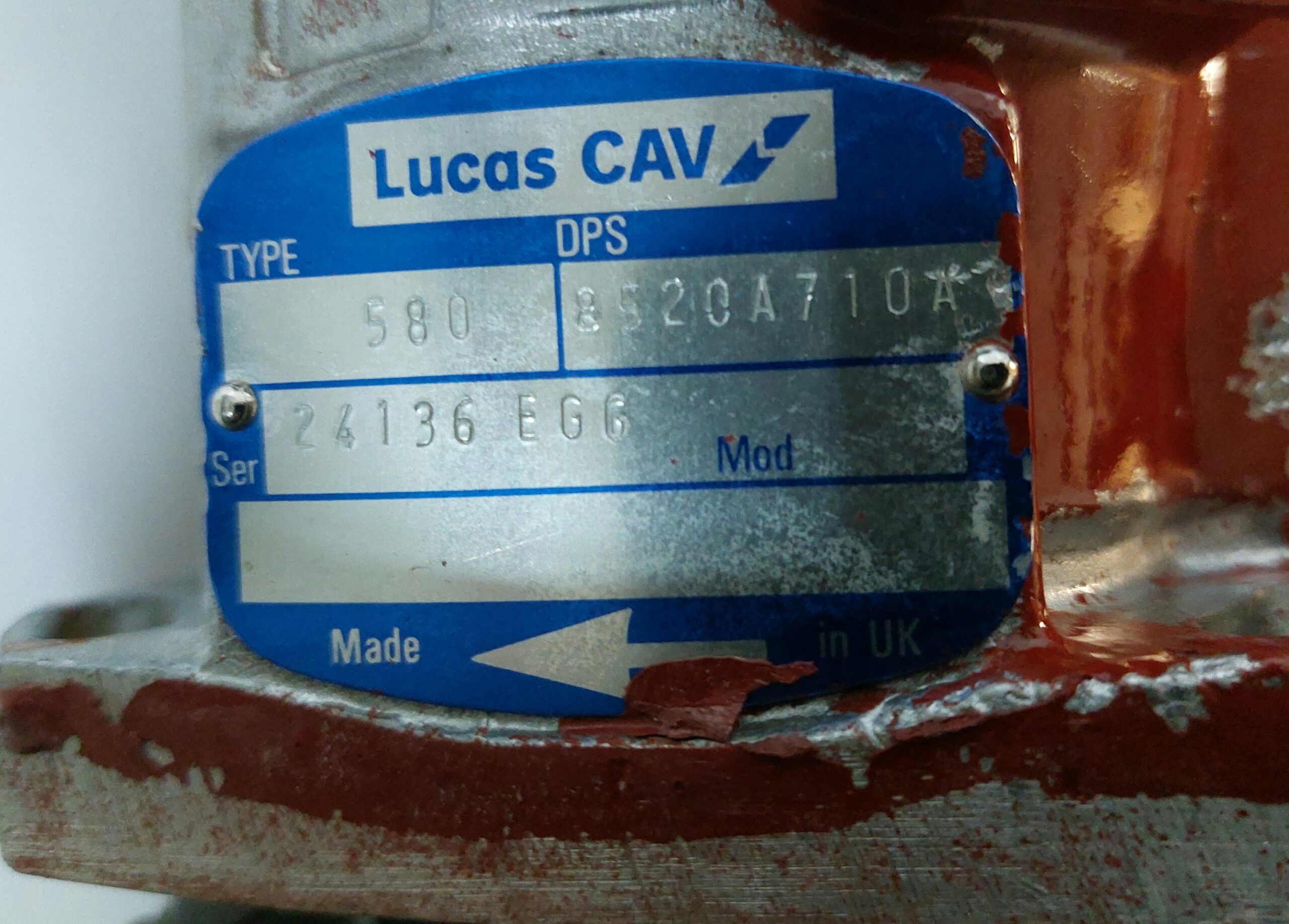 Diesel Einspritzpumpe Lucas CAV Iveco Aifo 8041 – 8045 Type 580 ...